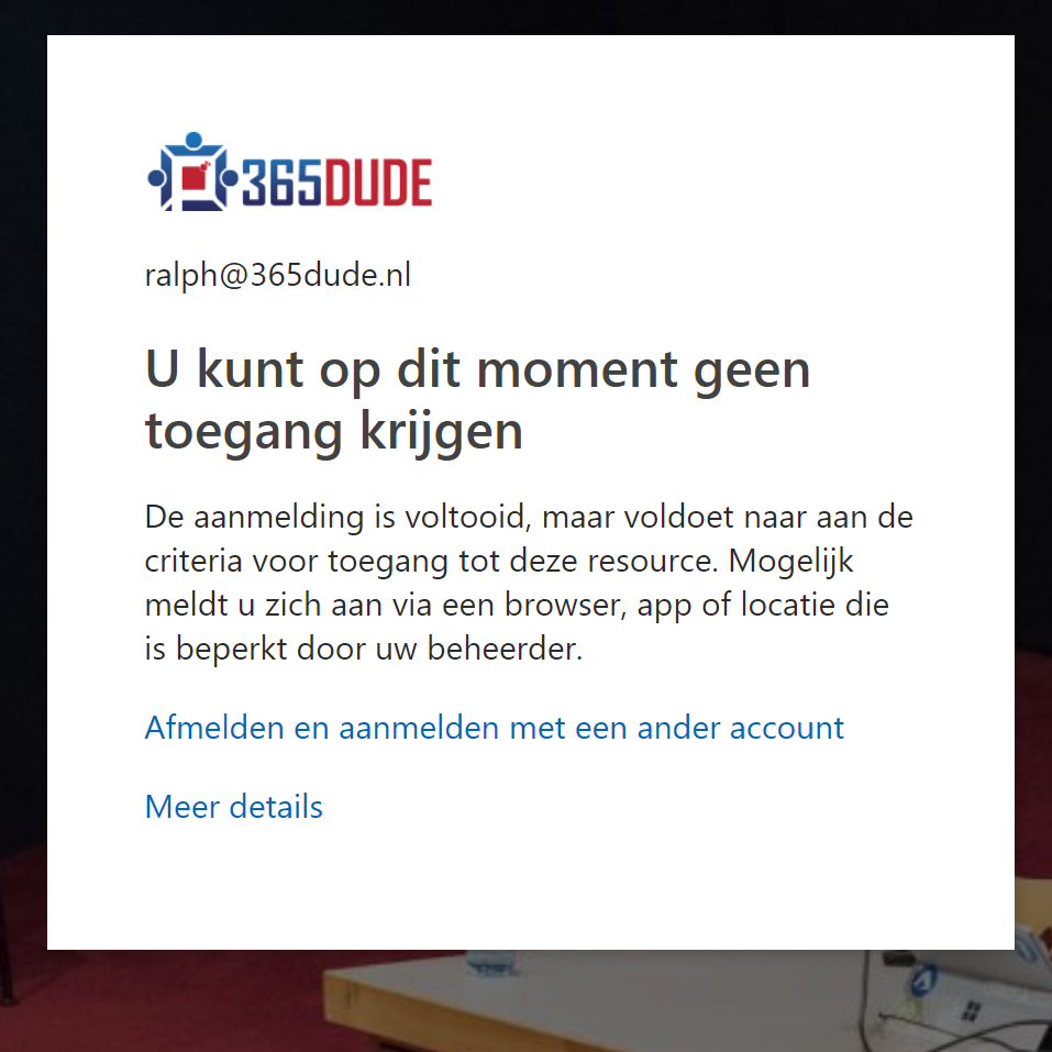 Block webmail access using conditional access